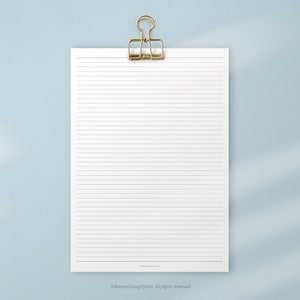 Lined Note Paper Printable | A4 & Letter Lined Paper, Lined Notes ...