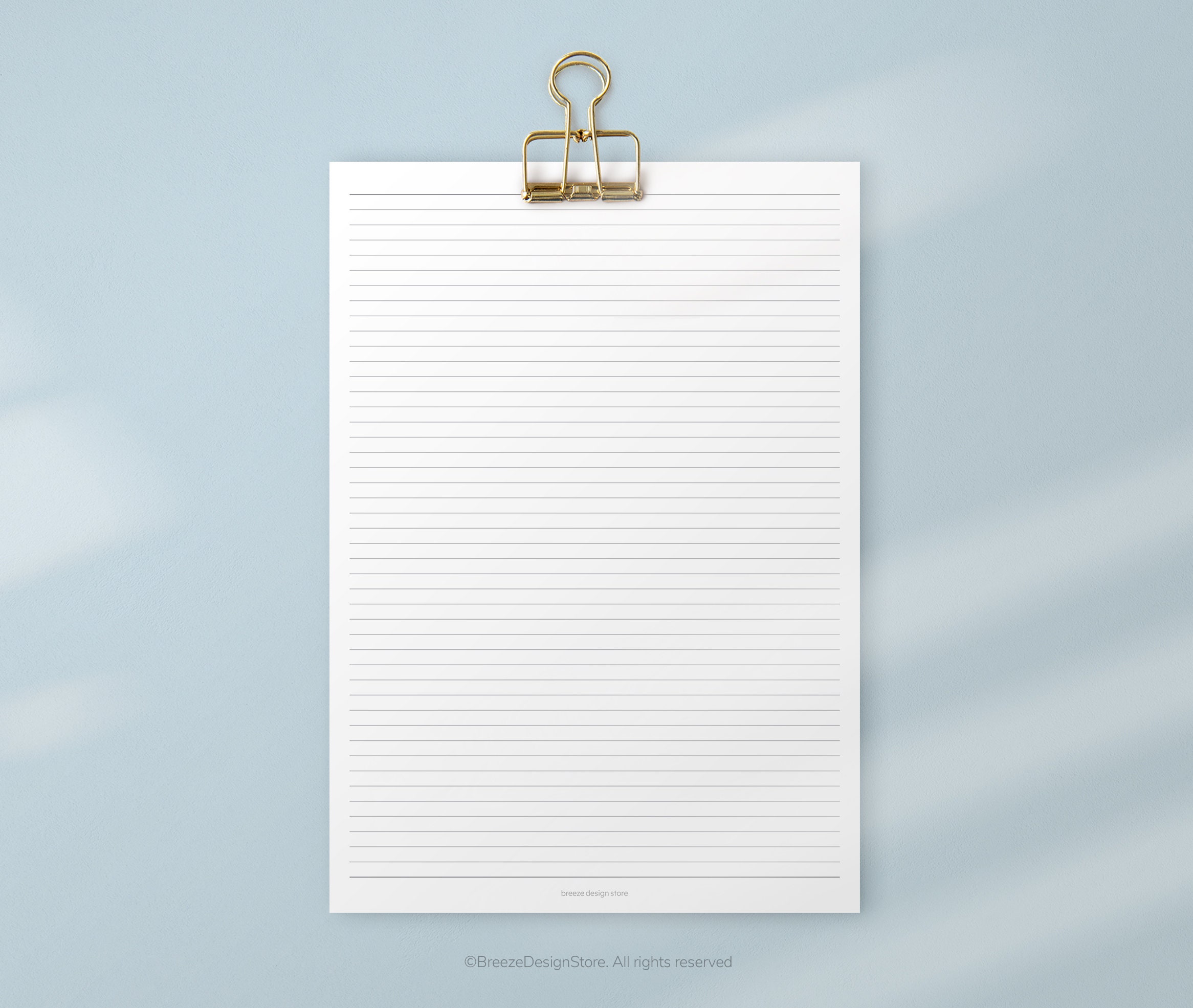 Lined Note Paper Printable | A4 & Letter Lined Paper, Lined Notes ...