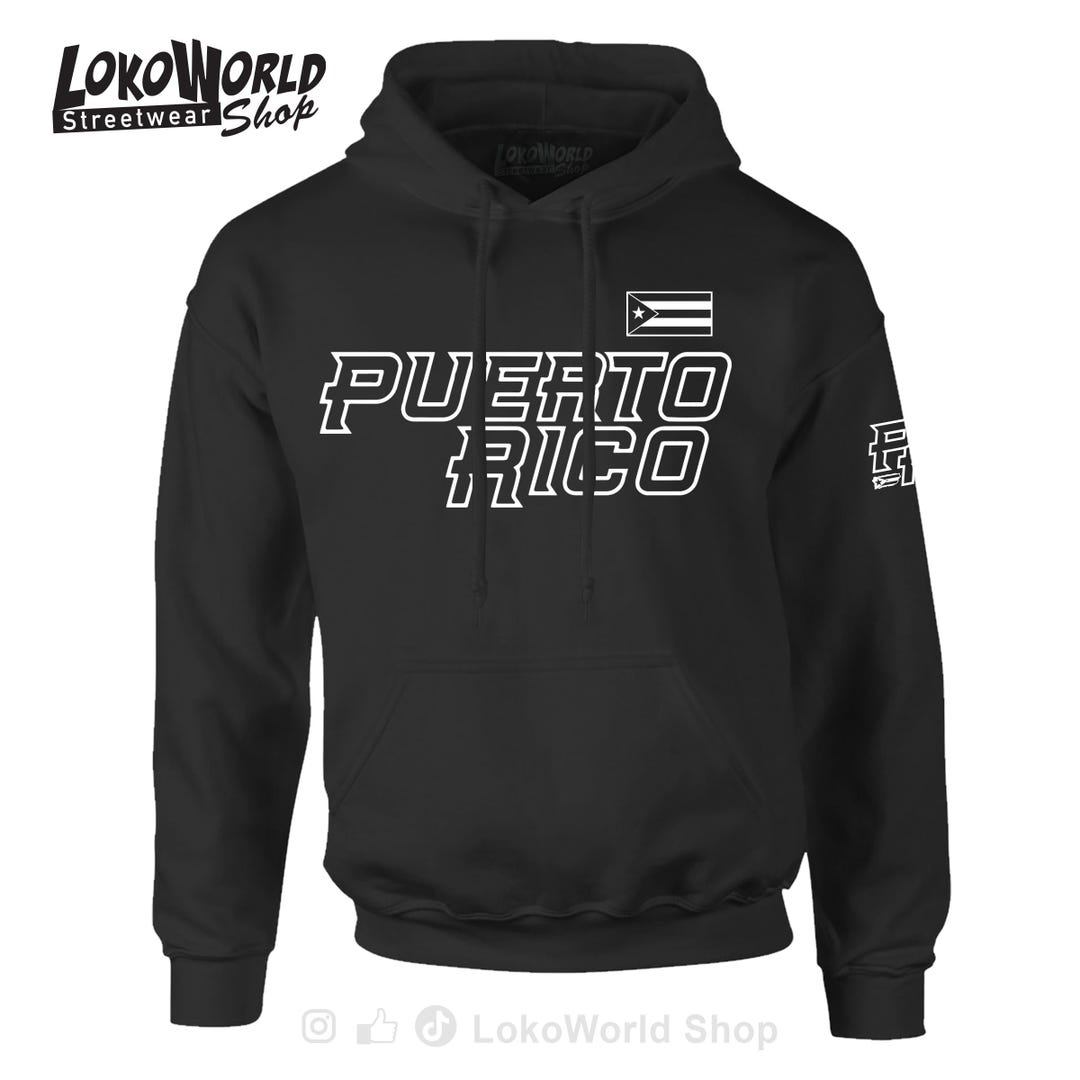 Puerto Rico, Flag, Baseball, Boricua, Bandera, Black Hoodie - Etsy