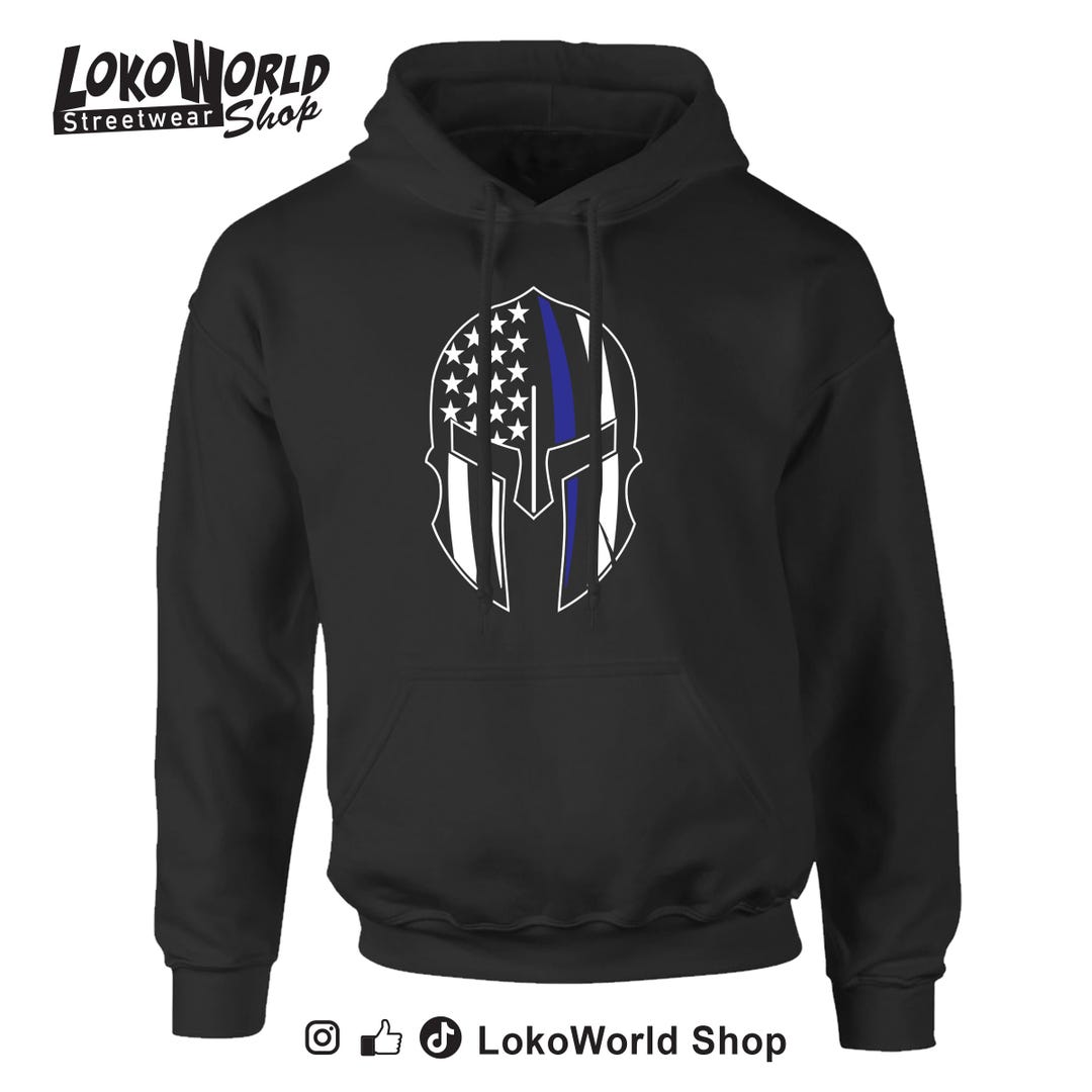 Blue Line, Back the Blue, Black Hoodie - Etsy
