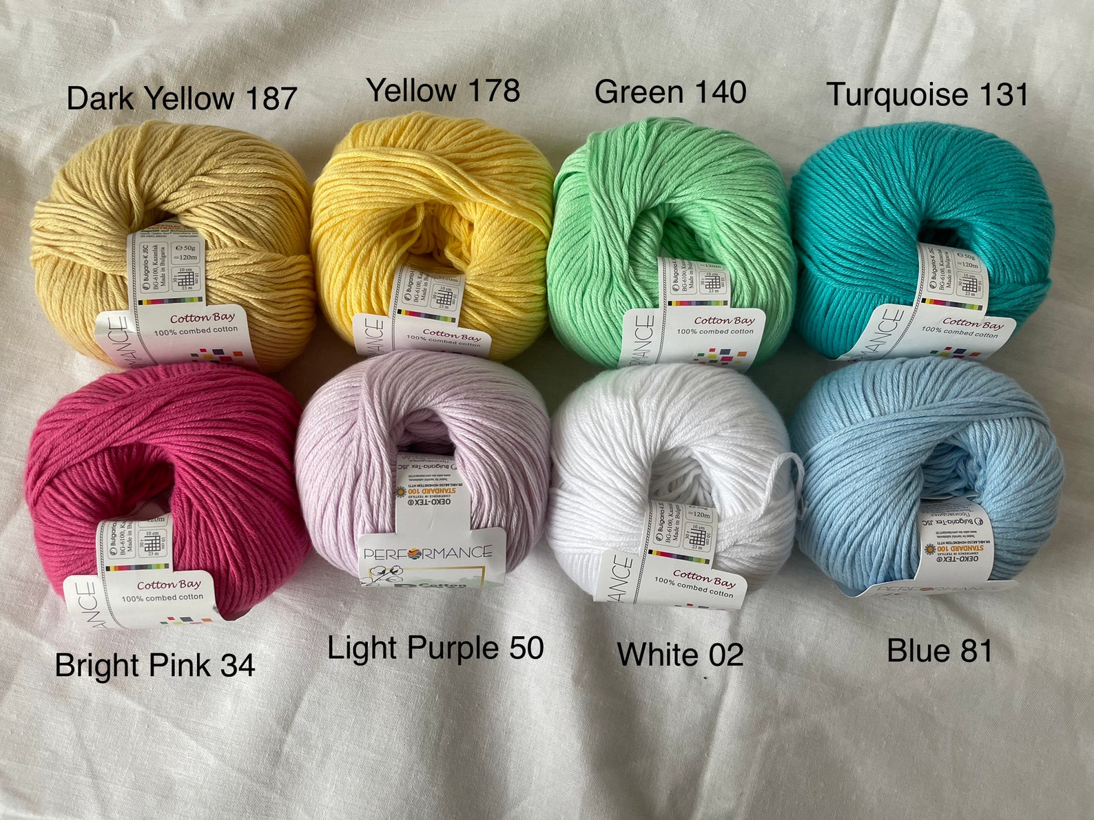 PERFORMANCE Cotton Bay Combed Cotton 100% Cotton 50g - Etsy