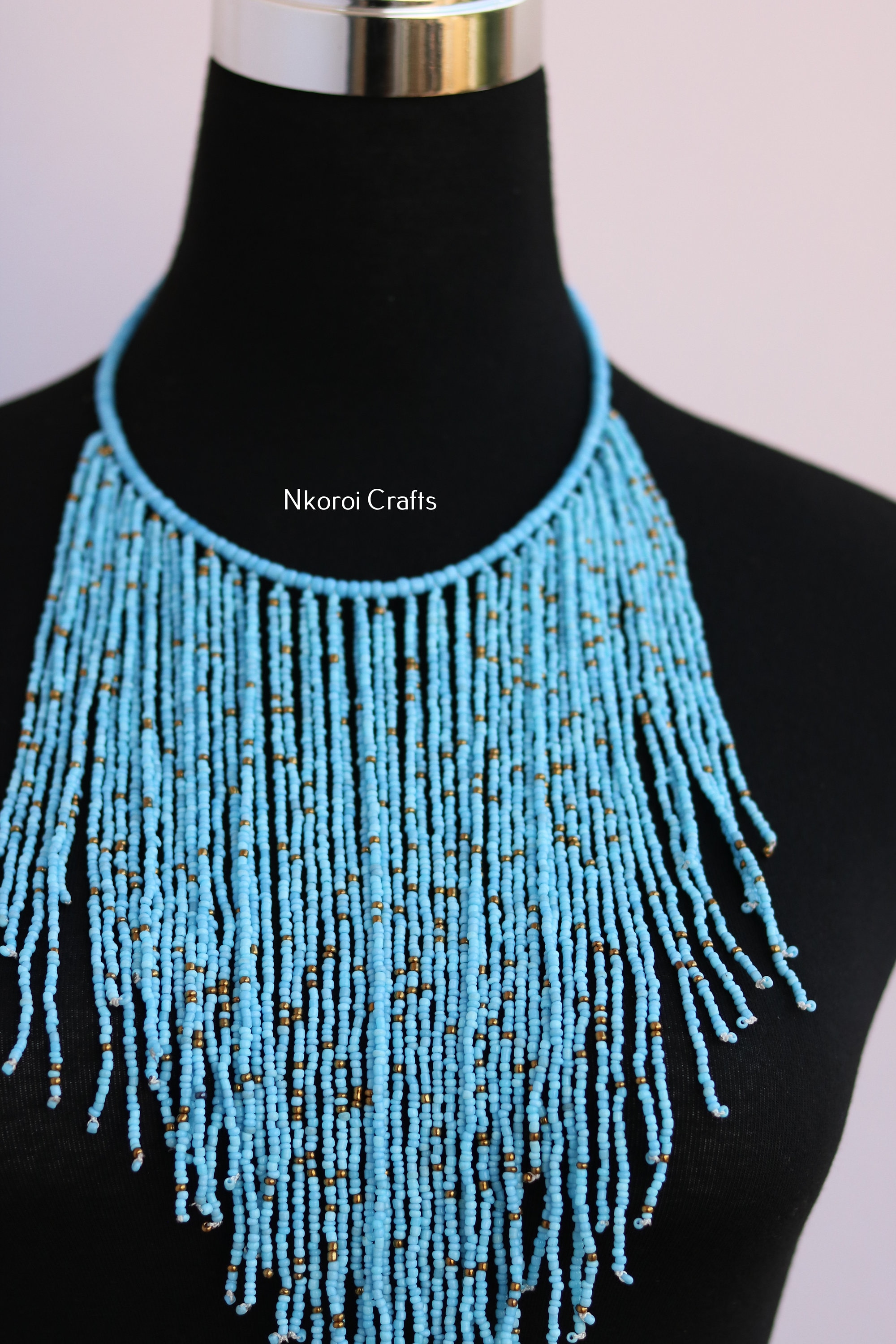 African Beaded Necklaces Beaded Pendant Necklace African - Etsy