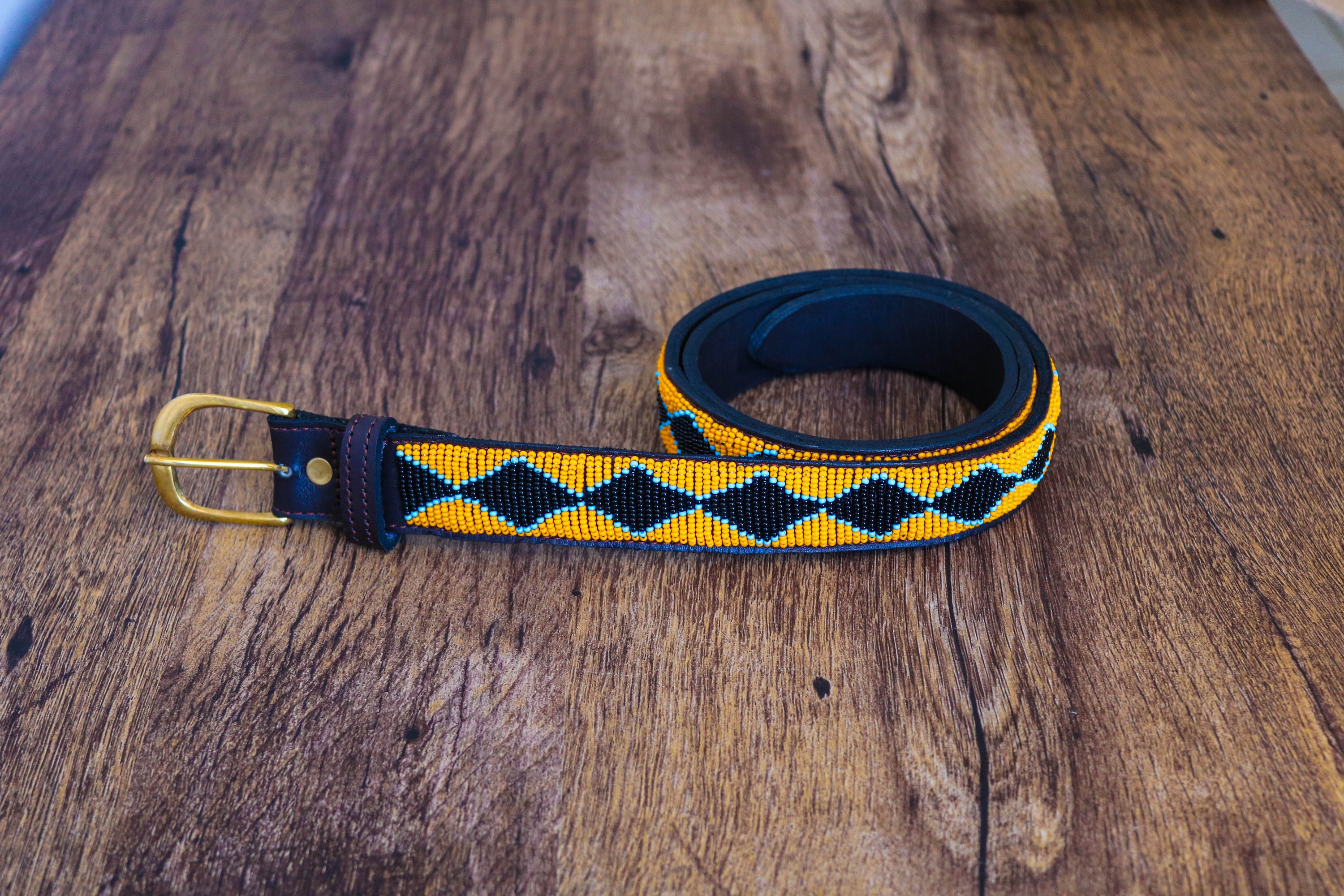 African beaded belt Leather belt Handmade belt Masai beaded | Etsy