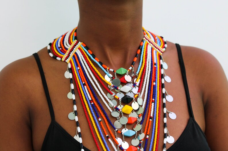 African Maasai Necklace Beaded Wedding Necklace African - Etsy