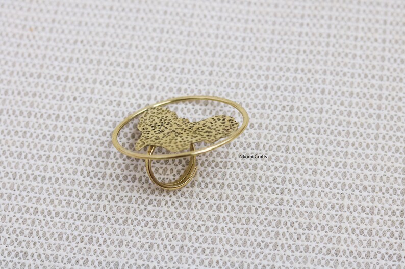 African Map Brass Ring African Brass Jewelry Metal Rings - Etsy