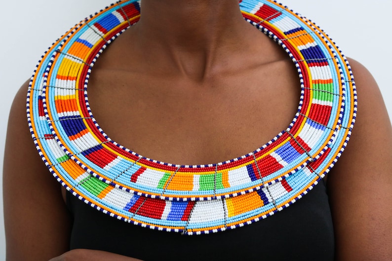 Maasai Wedding Necklace Maasai Ceremonial Necklace African - Etsy