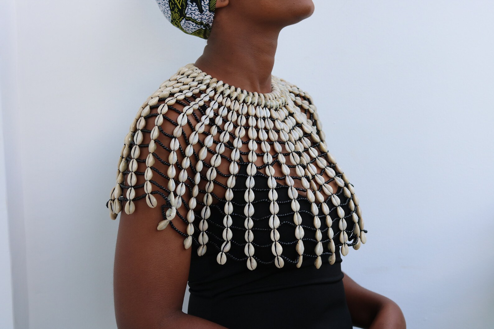 African Cowrie Necklace, Sea Shell Necklace, African Beaded Necklace ...