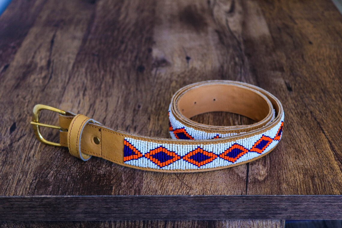 Maasai Beaded Belt Leather Belt Handmade Belt African - Etsy