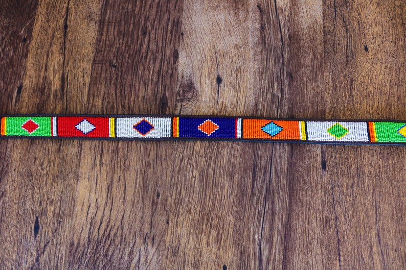 African Beaded Belt Leather Belt Handmade Belt Masai Beaded - Etsy