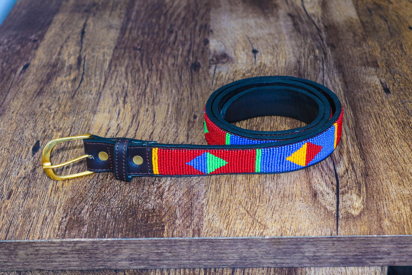 Maasai Beaded Belt Leather Belt Handmade Belt African - Etsy