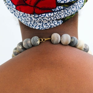 African Bone Necklace, Boho Necklace, African Women Jewelry, Statement ...