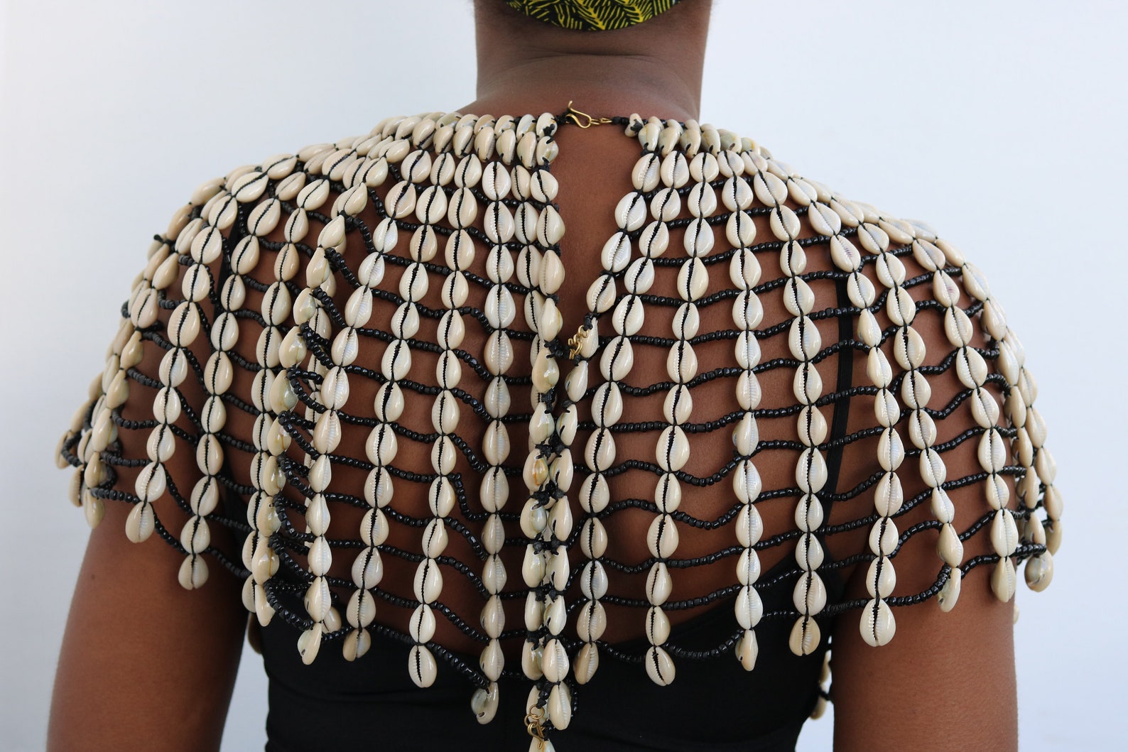 African Cowrie Necklace, Sea Shell Necklace, African Beaded Necklace ...