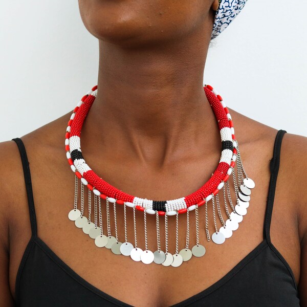 African Necklace - Etsy