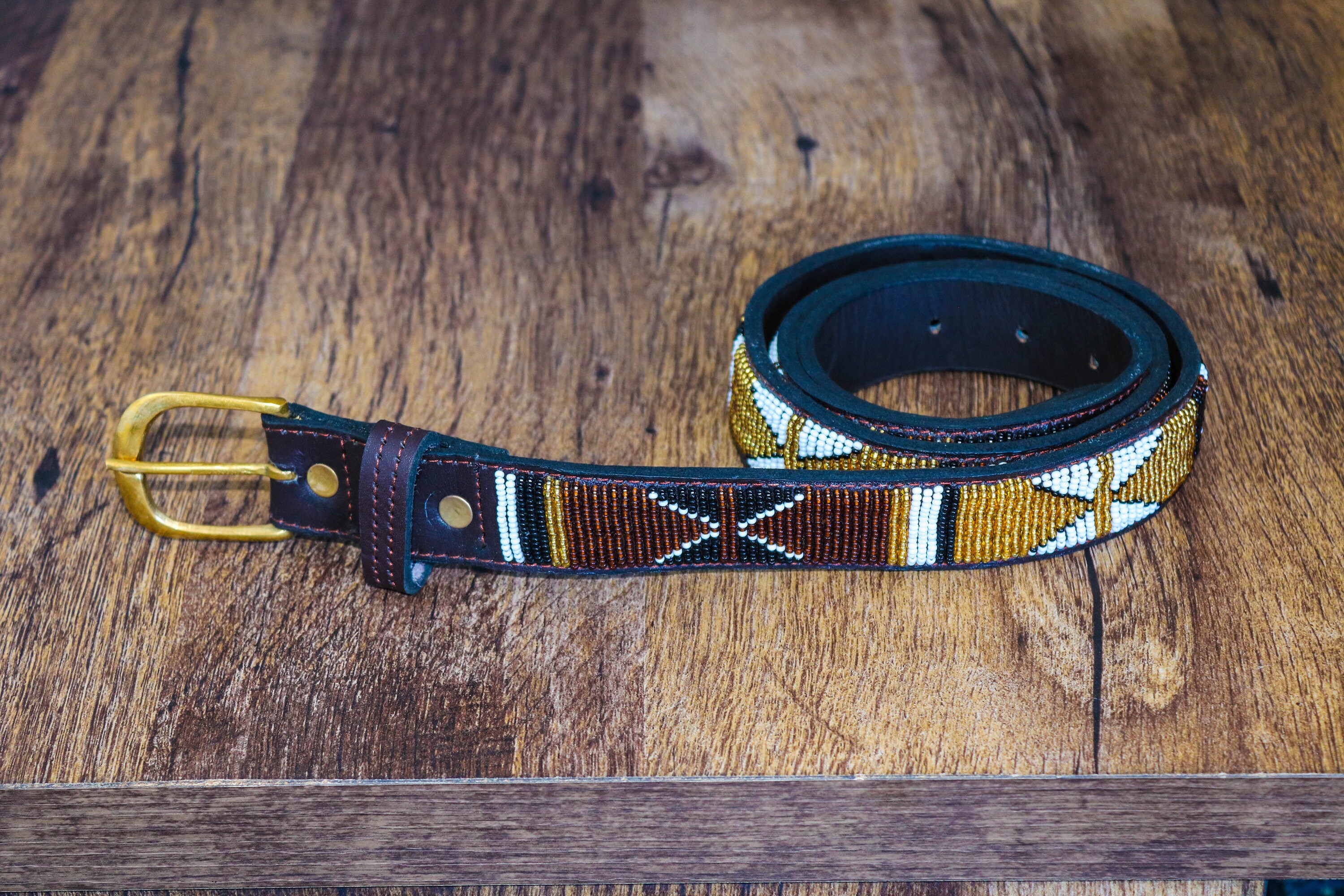 Maasai beaded belt Leather belt Handmade belt African | Etsy