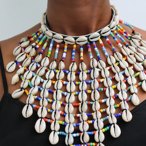 African Cowrie Shell Necklace Cowrie Shell Choker Necklace - Etsy