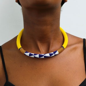 African Beaded Necklace Etsy