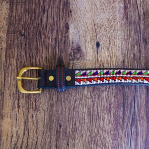 African Beaded Belt Leather Belt Handmade Belt Masai Beaded - Etsy