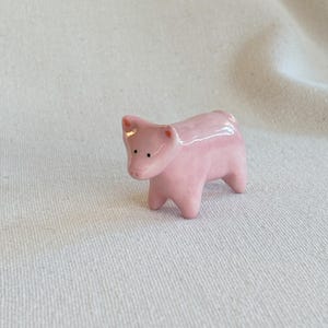 Handmade Ceramic Pig Figurine | Stoneware Animal Decor | Miniature Pig ...