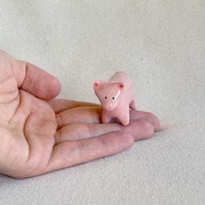 Handmade Ceramic Pig Figurine | Stoneware Animal Decor | Miniature Pig ...