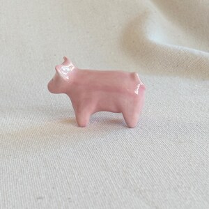 Handmade Ceramic Pig Figurine | Stoneware Animal Decor | Miniature Pig ...