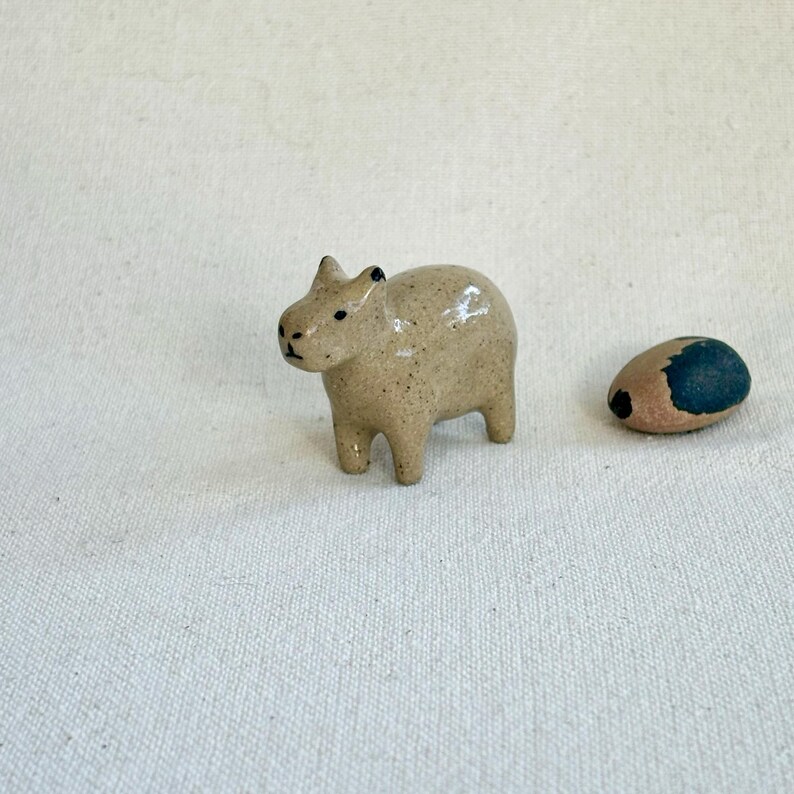 Handmade Ceramic Capybara Figurine Adorable Capybara Collectible - Etsy