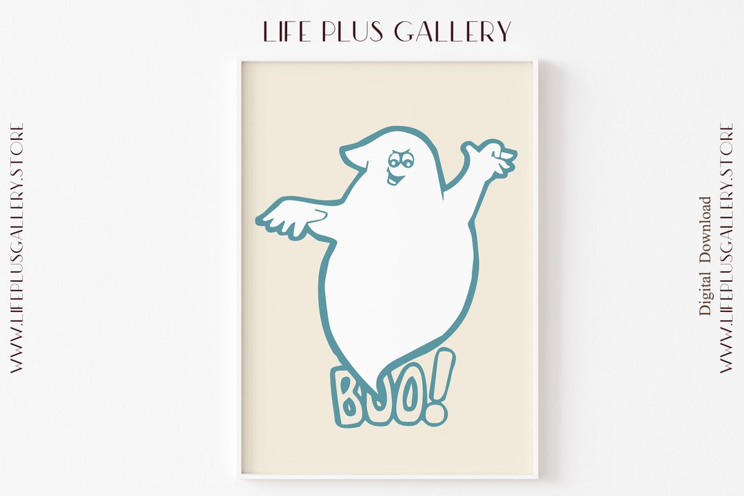 Halloween Boo Printable Halloween Poster Wall Decor Art Retro - Etsy