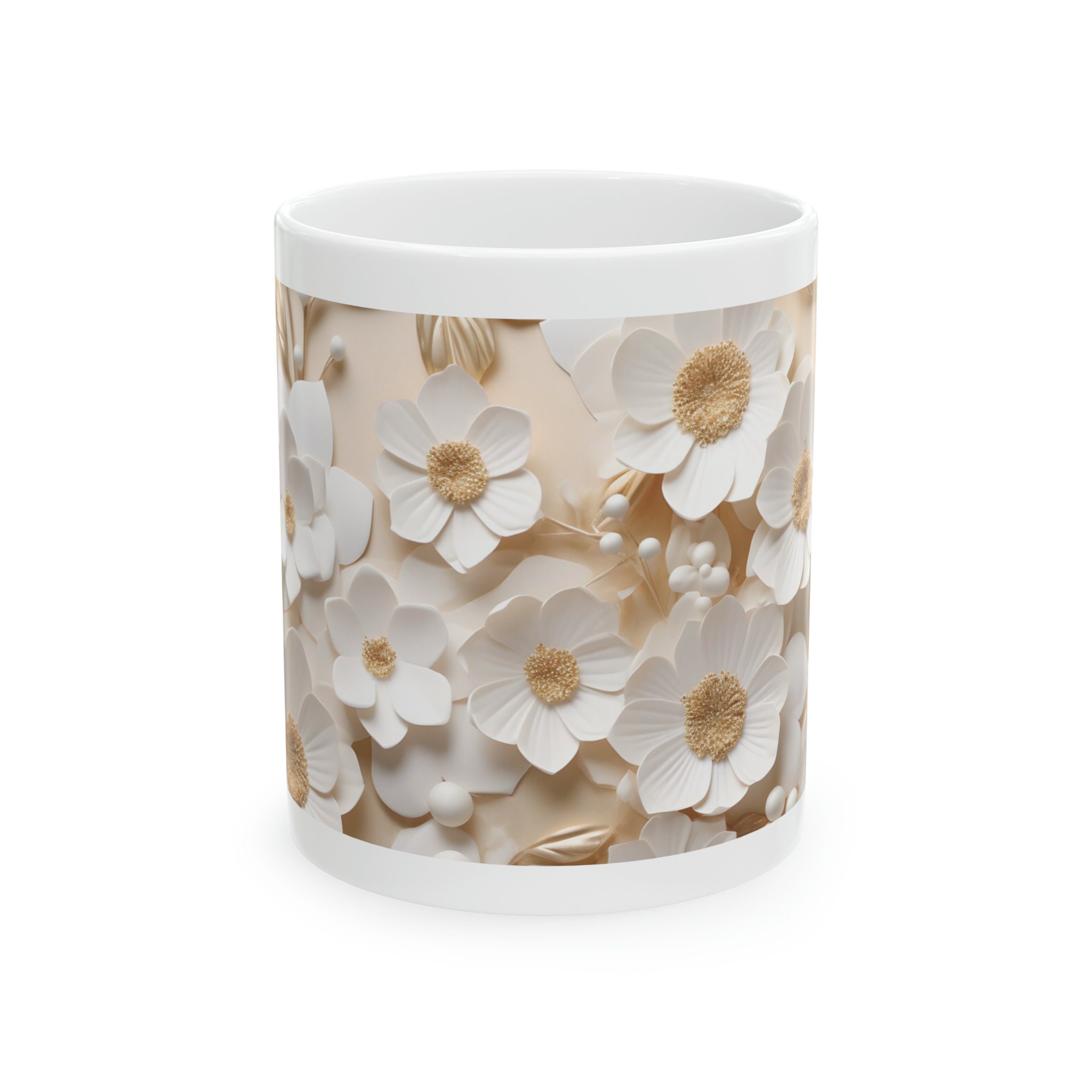 Floral Wrapped Coffee Mug, Ceramic Mug 11oz. Great Gift Idea for ...