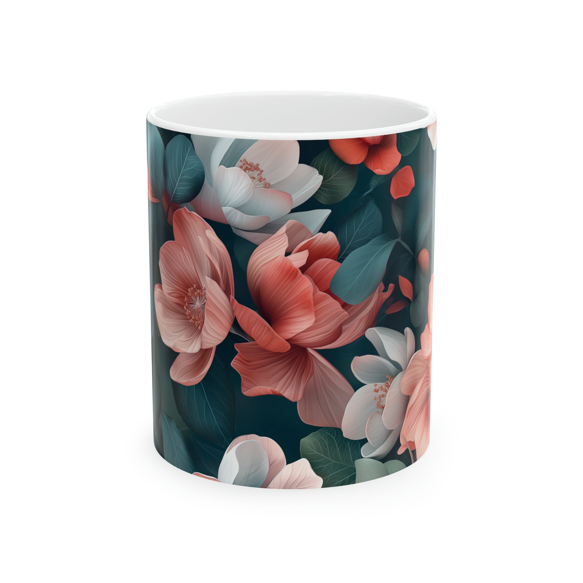 Floral Wrapped Coffee Mug, Ceramic Mug 11oz. Great Gift Idea for ...