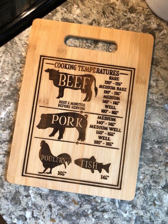 Home & Living Cookware cooking temperature guide Farmhouse cutting ...