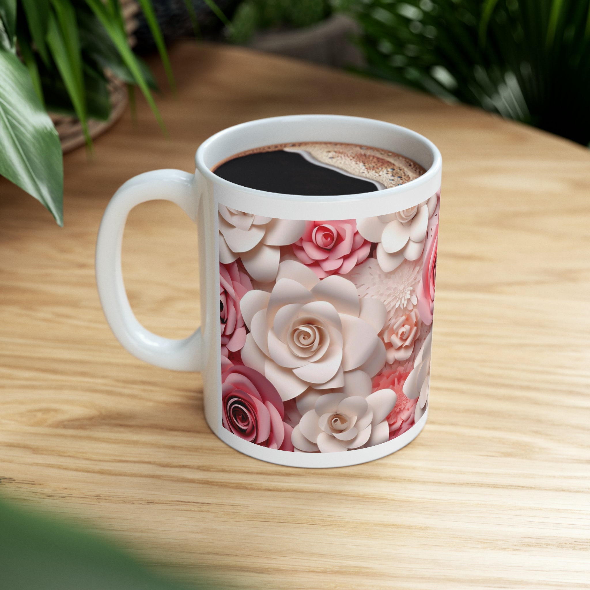 Floral Wrapped Coffee Mug, Ceramic Mug 11oz. Great Gift Idea for ...