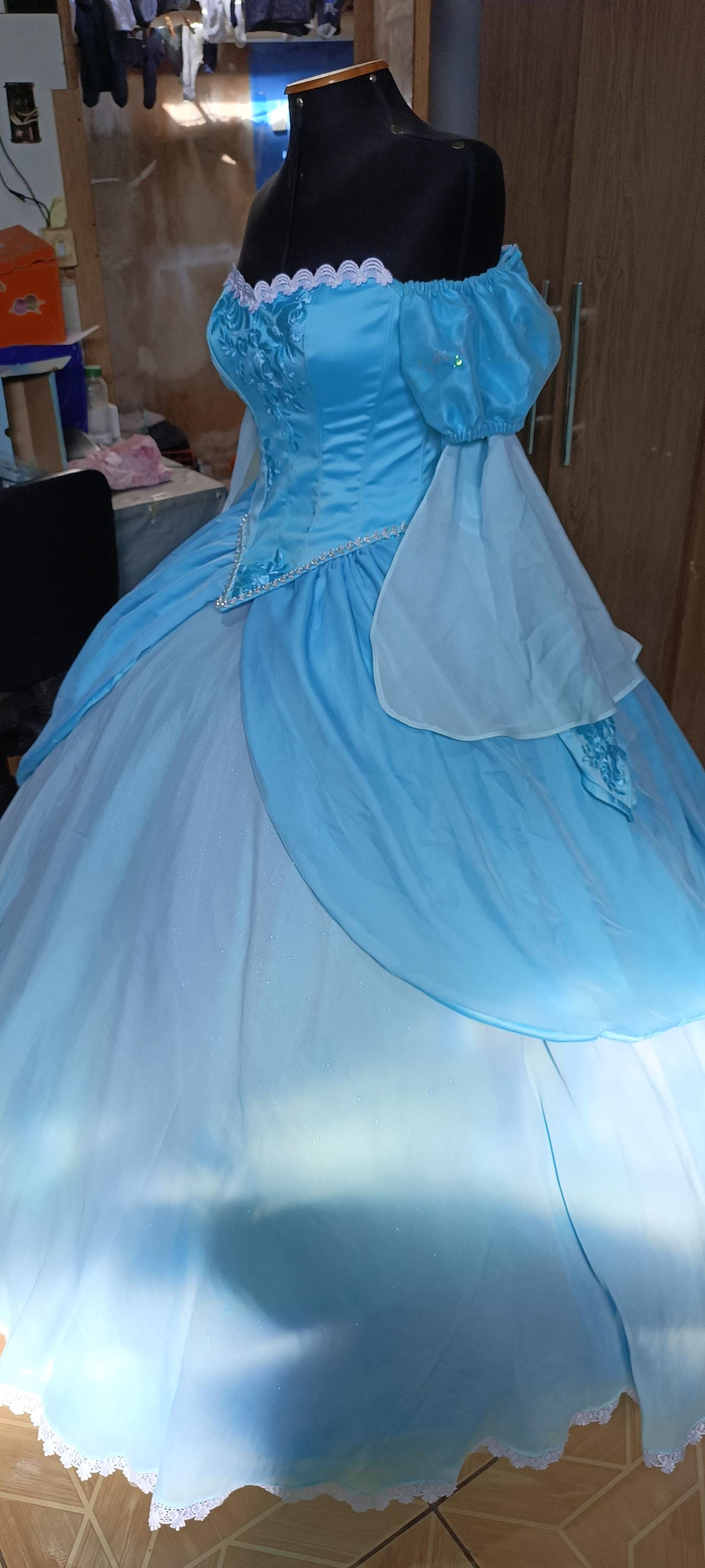 Ariel Cosplay Teal Version Costume Custommade Little Mermaid Dress - Etsy
