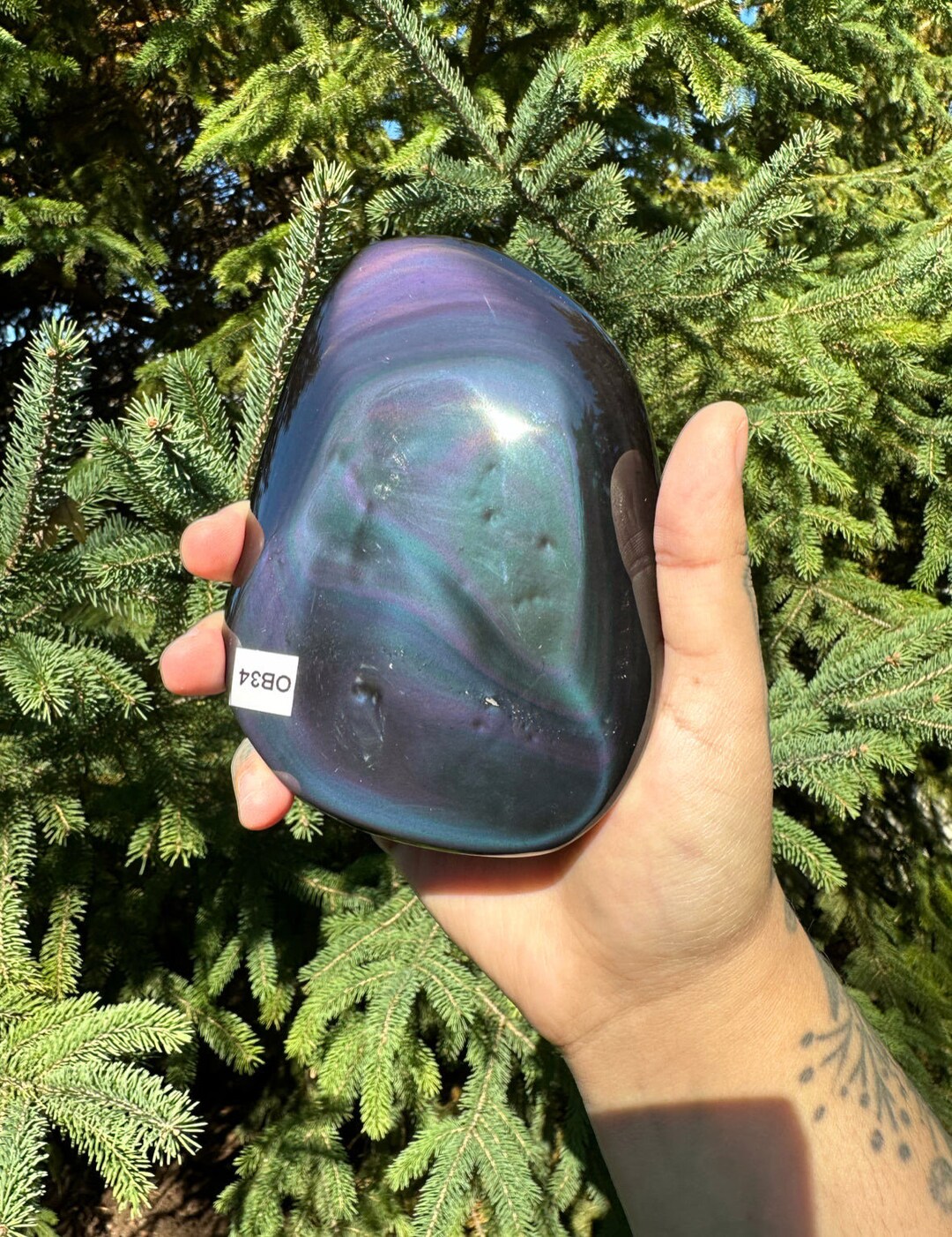 Rare Rainbow Obsidian Crystal Freeform, Colorful Obsidian, Flashy ...