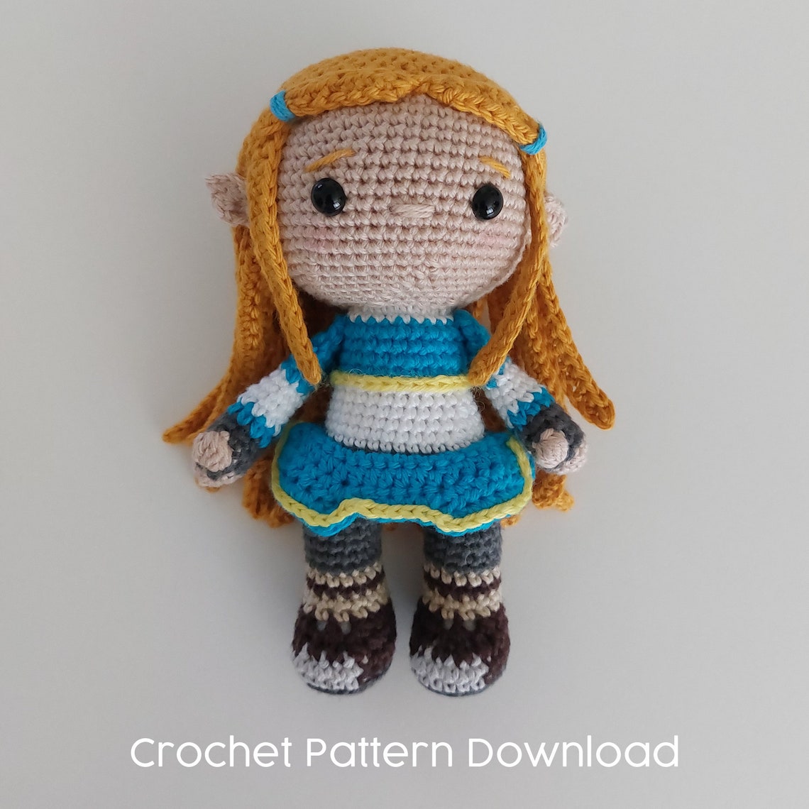 Princess Zelda Crochet PATTERN Download Amigurumi Doll - Etsy