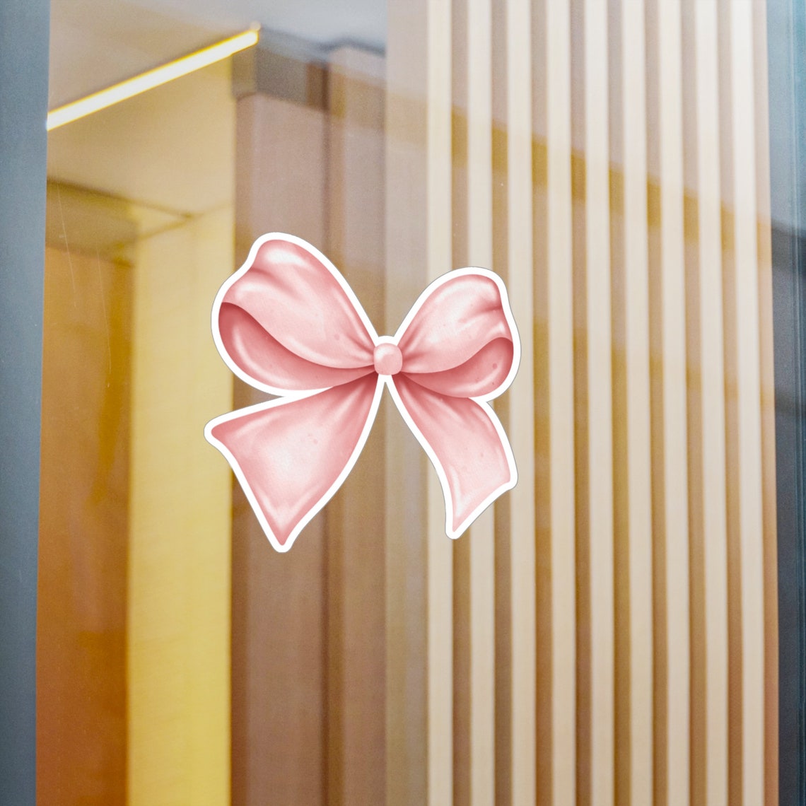 Coquette Pink Bow Sticker - Etsy