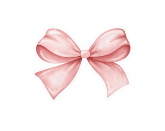 A Pink Bow Coquette Kiss-cut Stickers - Etsy