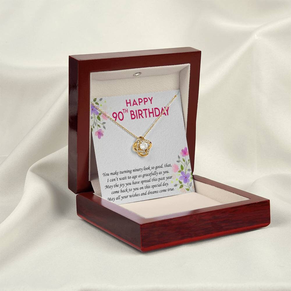 90th Birthday Necklace, 90th Birthday Jewelry, 90th Birthday Card for ...