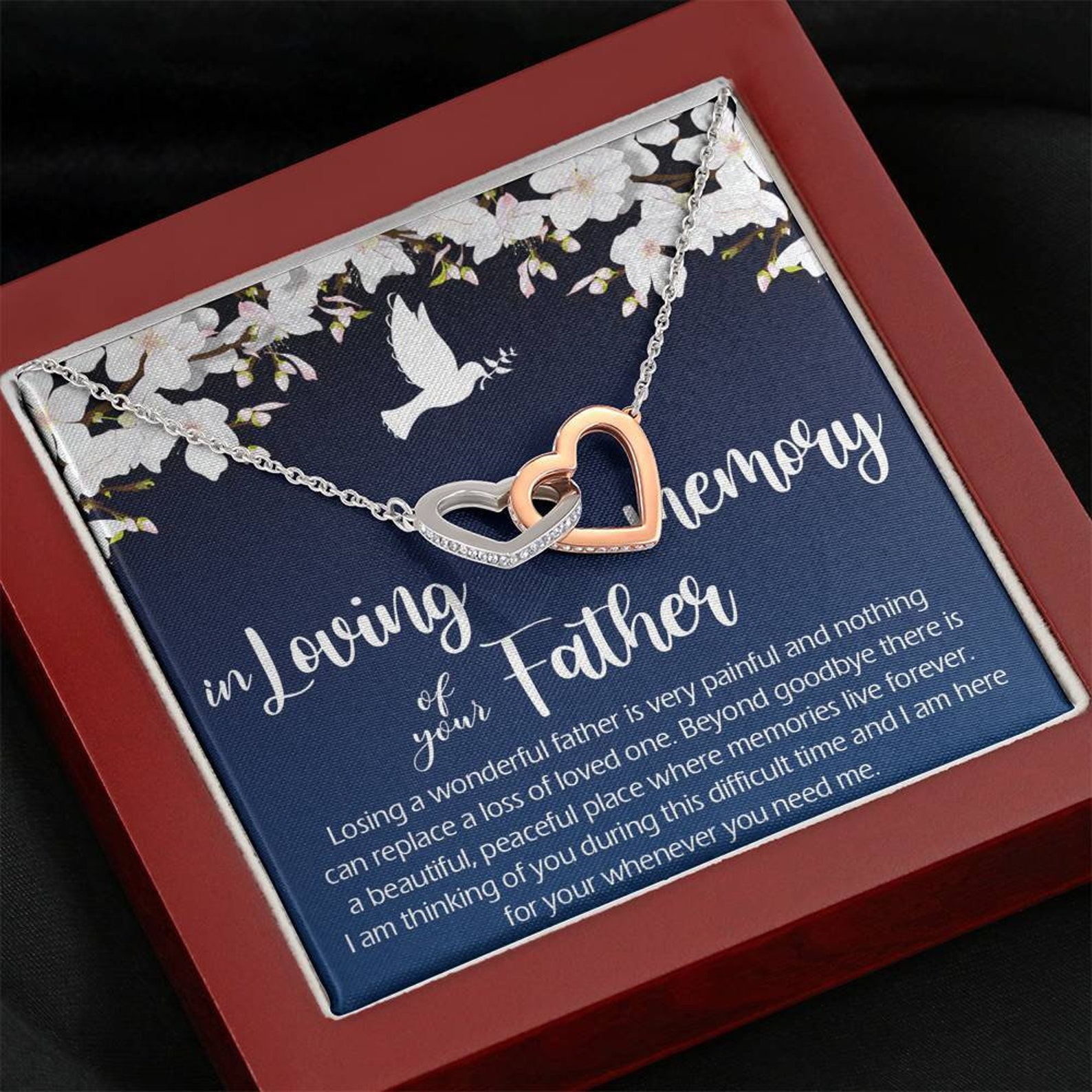 Father Memorial Gift Necklace,loss of Father Gift,grief Gift,sympathy ...