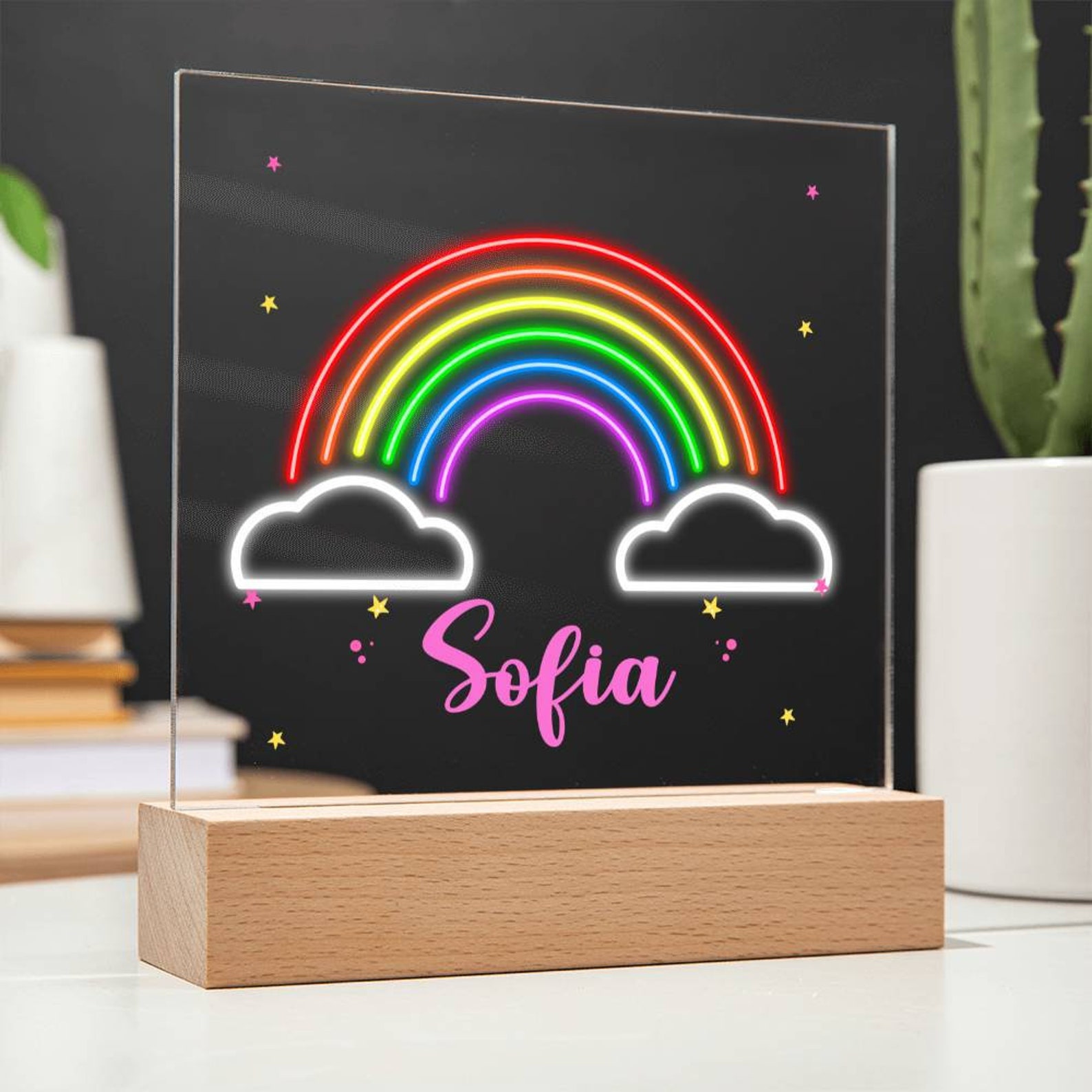 Acrylic Sign for Daughter, LED Rainbow Sign, LED Acrylic Rainbow ...