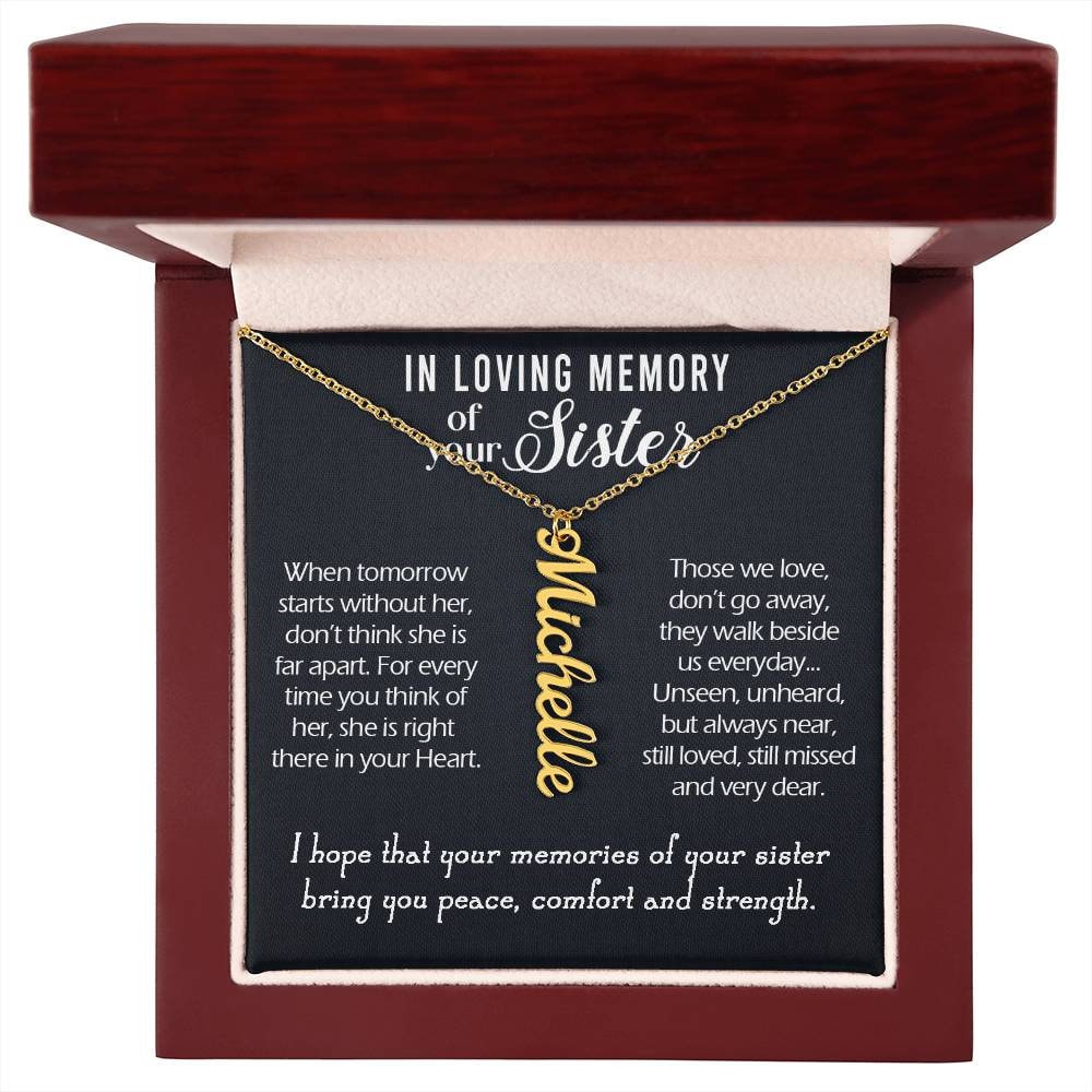 In Memory of Sister, Sister Memorial, Sister Remembrance Gift, Sister ...
