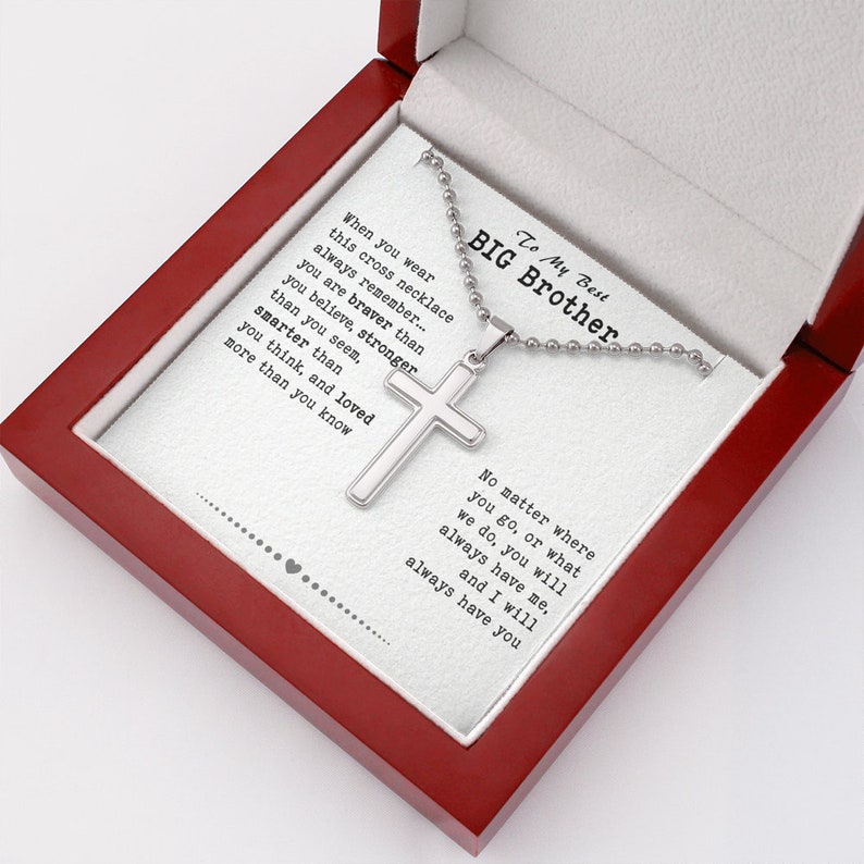 Engraved Cross for Big Brother, Brother Gift From Sister, Birthday Gift ...