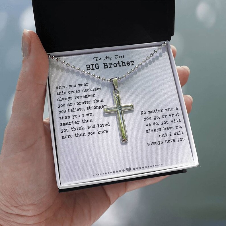 Engraved Cross for Big Brother, Brother Gift From Sister, Birthday Gift ...