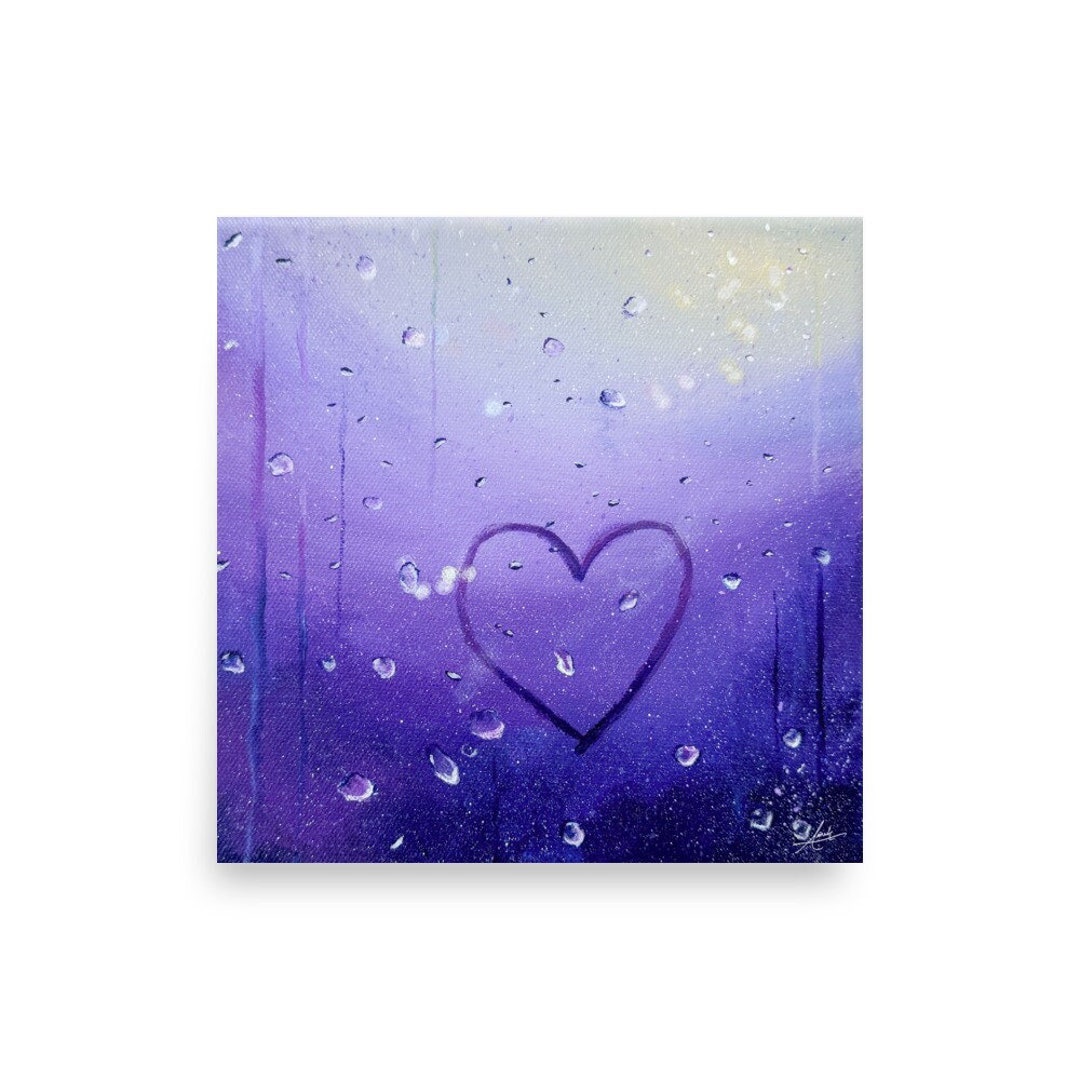 Art Print: "borahae" Heart on the Window Print on Matte Paper - Etsy