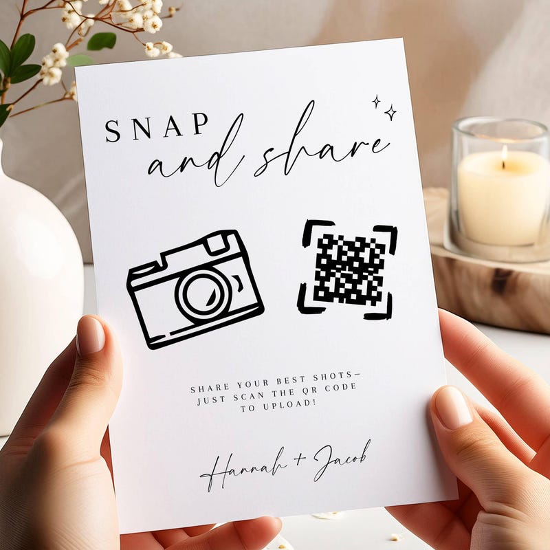 Qr Code Linen Sign - Etsy