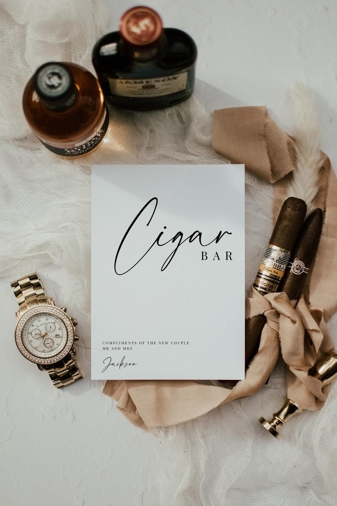 Modern Wedding Cigar Sign Template, Wedding Cigar Sign, Minimalist ...