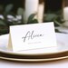Minimal Calligraphy Name Card Template, Wedding Place Card Template ...