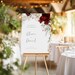 Red Floral Wedding Welcome Sign, Wedding/reception/engagement Sign ...