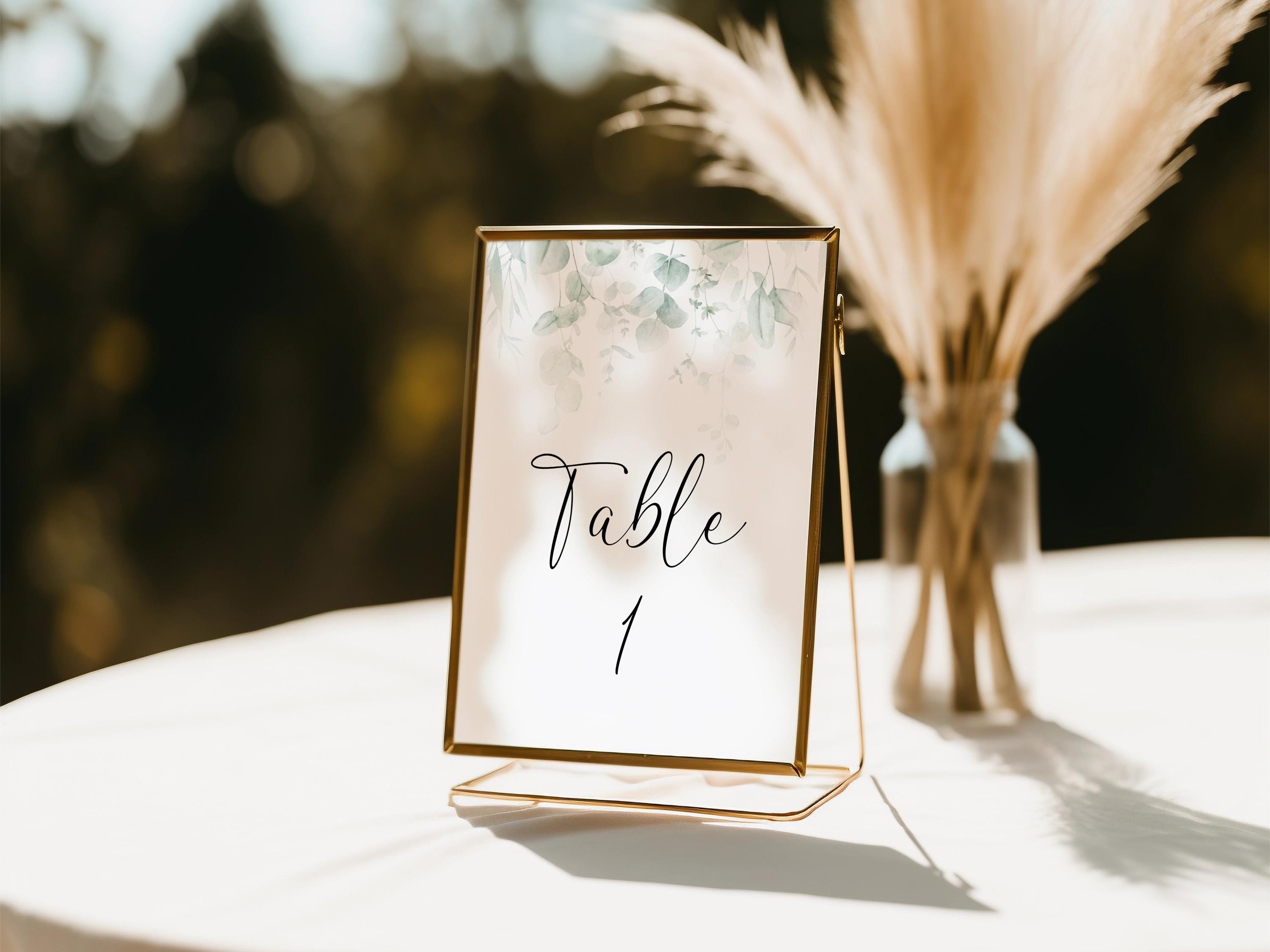 Sage Green Eucalyptus Table Numbers Wedding Template, Eucalyptus ...