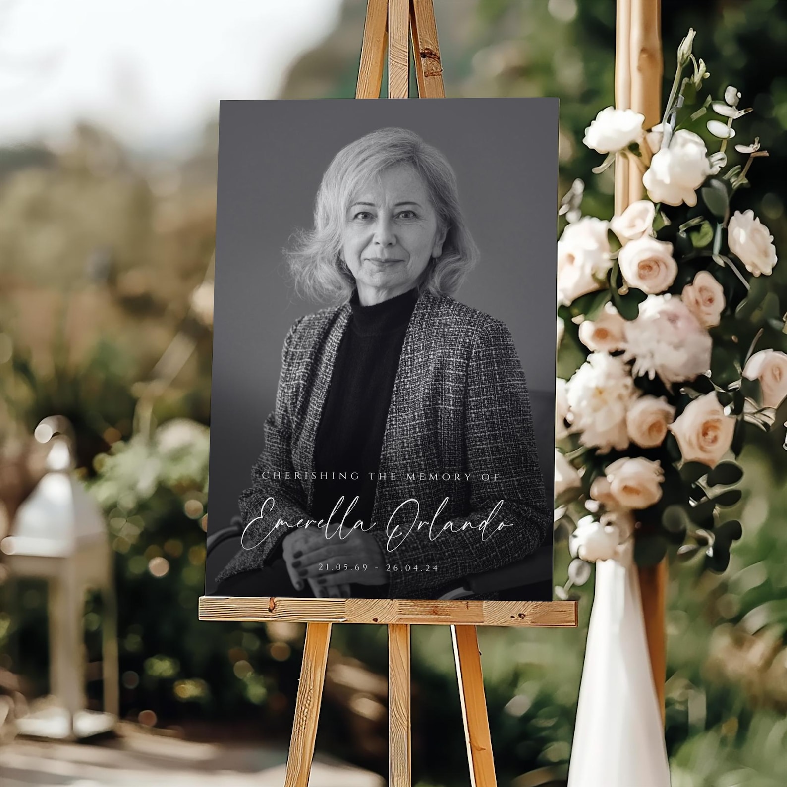 Memorial Sign, Celebration of Life Welcome Picture, Funeral Collage of ...
