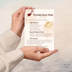 Funny Mother's Day Card, World's Best Mom Recipe, Humorous Gift - Etsy