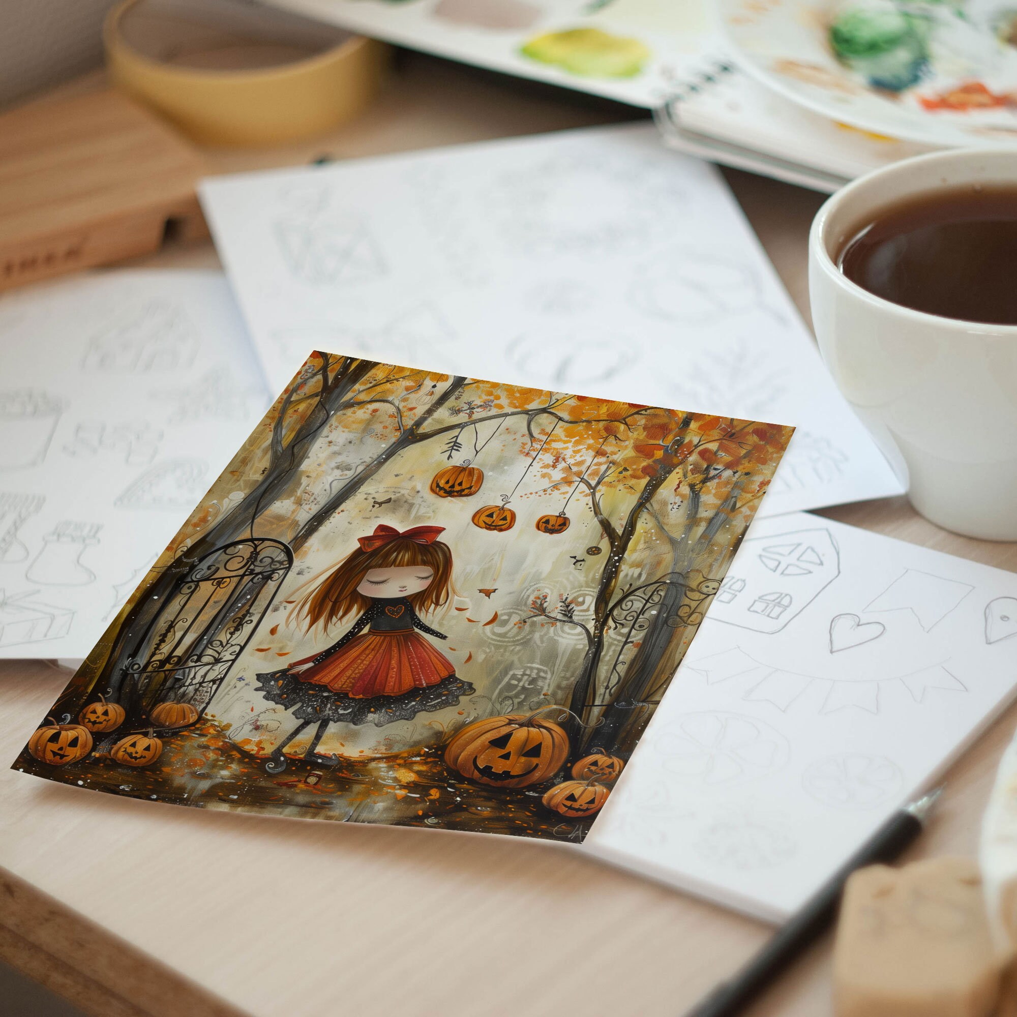 WHIMSICAL AUTUMN| Junk Journal, Whimsy Art, Digital Paper, Printable ...